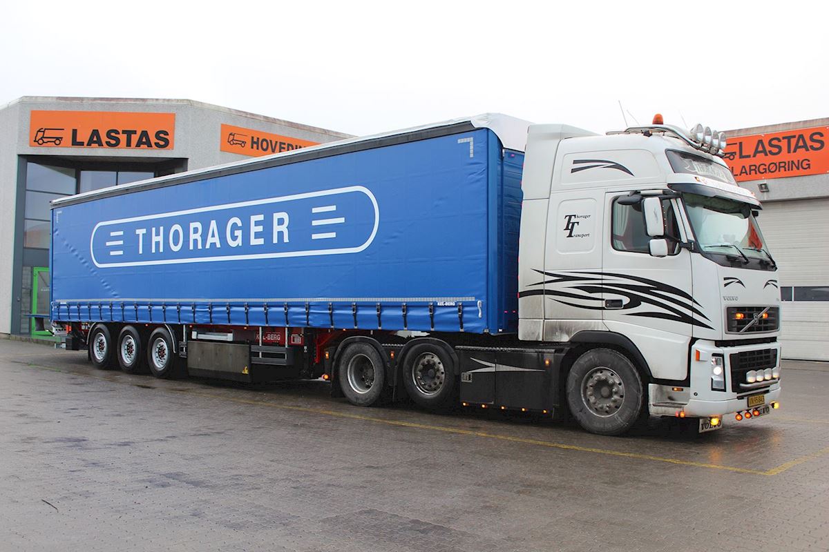 Ny Kel-Berg 3 aks. maxi flex gardintrailer til Thorager Transport v ...