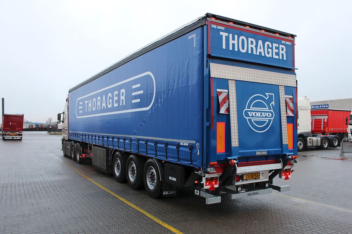 Ny Kel-Berg 3 aks. maxi flex gardintrailer til Thorager Transport v ...